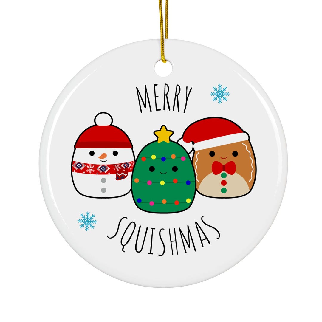 Christmas Squishmallow Ornament, Holiday Tree Decoration, Merry ...