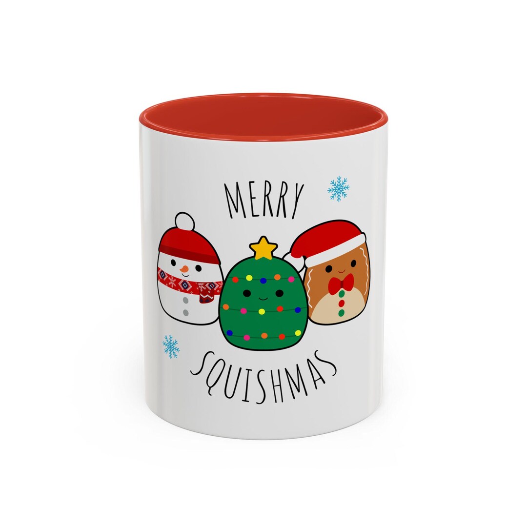 Christmas Squishmallow Accent Coffee Mug (11oz), Holiday Mug, Merry ...