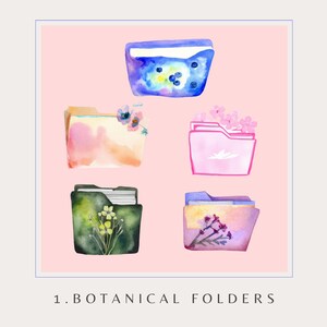 15 Watercolor Desktop Folder Icons - PNG & Vector Desktop Icons - Cute ...