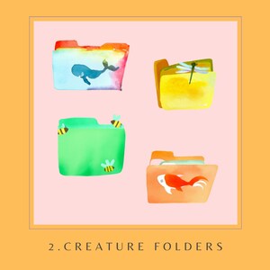 15 Watercolor Desktop Folder Icons - PNG & Vector Desktop Icons - Cute ...
