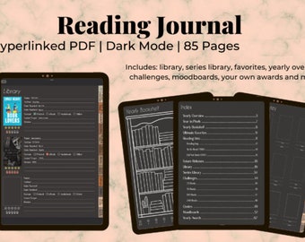 Digital Reading Journal, Digital Book Tracker for Goodnotes, iPad ...