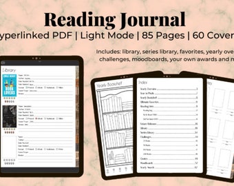 Digital Reading Journal, Digital Book Tracker for Goodnotes, iPad ...