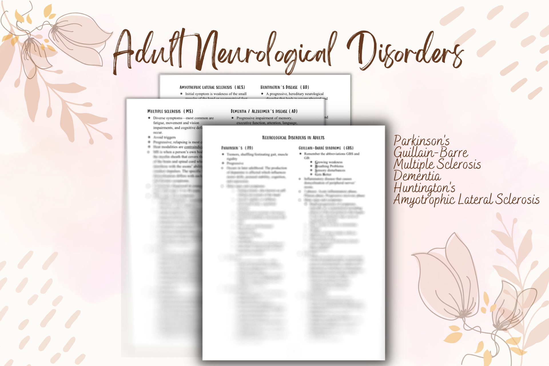 Adult Neurological Disorders - Etsy