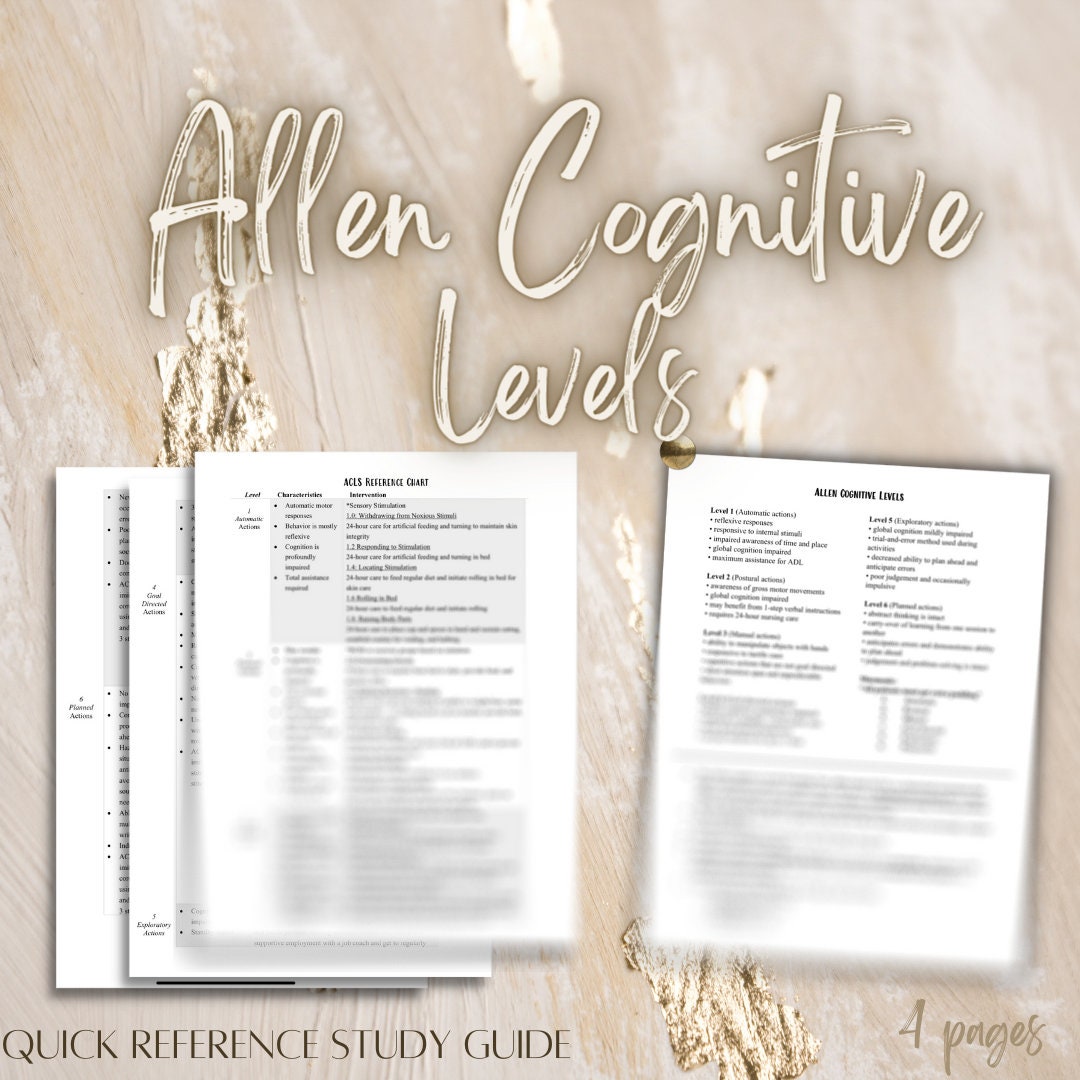 Allen Cognitive Study Notes - Etsy