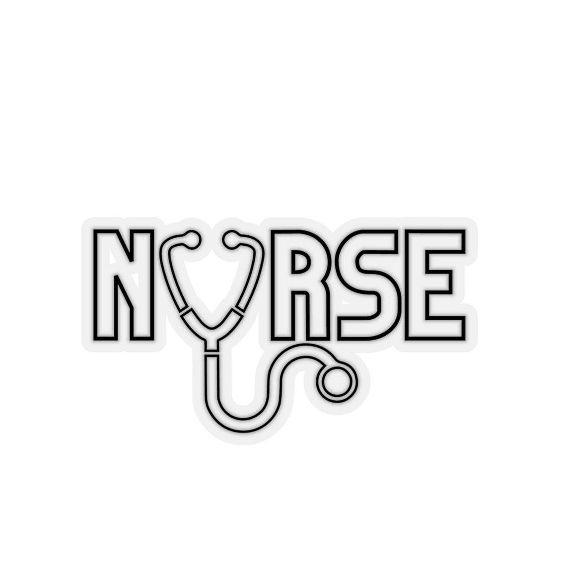 Nurse Stethoscope Logo Sticker - Etsy