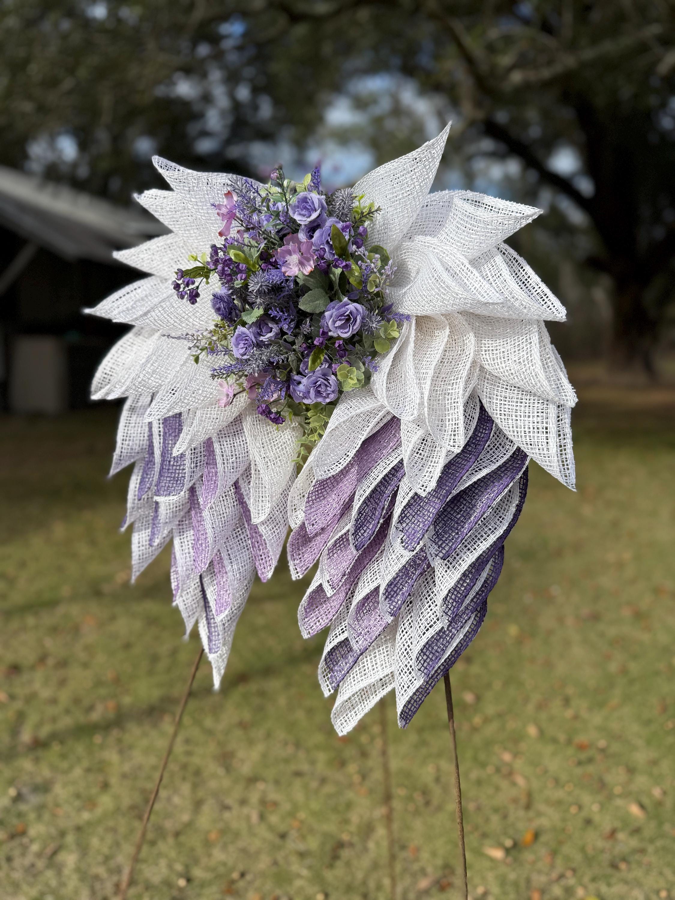 Angel Wing Wreath (NEW COLOR OPTIONS) - Etsy