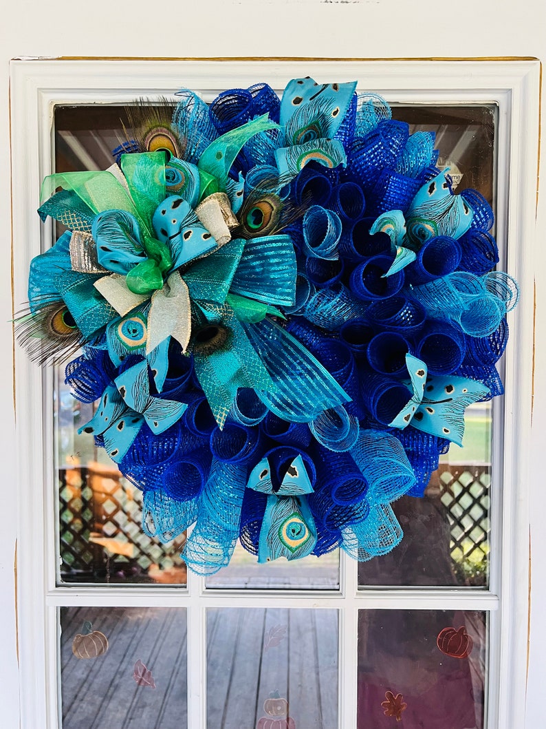 Peacock Wreath - Etsy