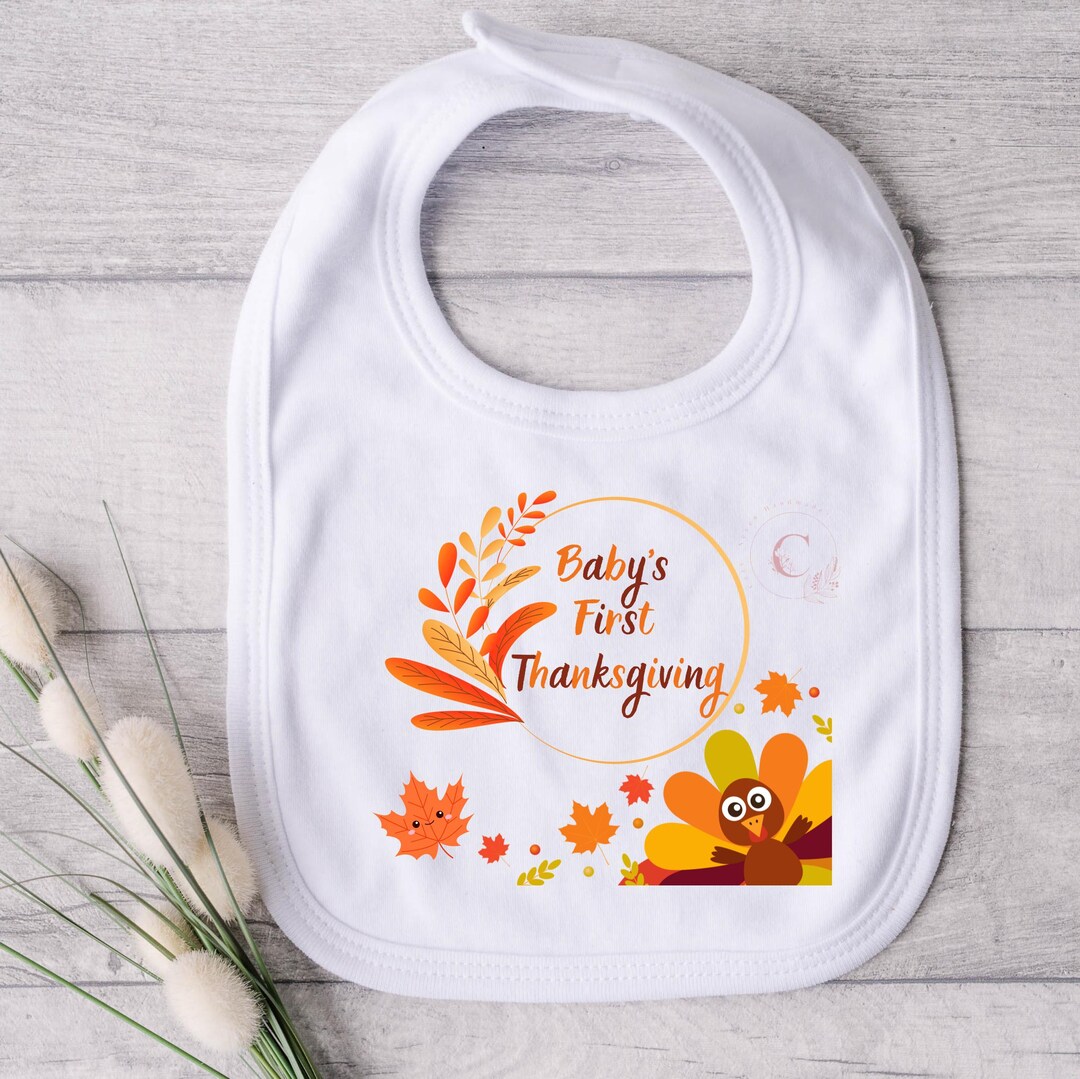 Baby First Thanksgiving Bib, My First Thanksgiving Bib, Thanksgiving ...