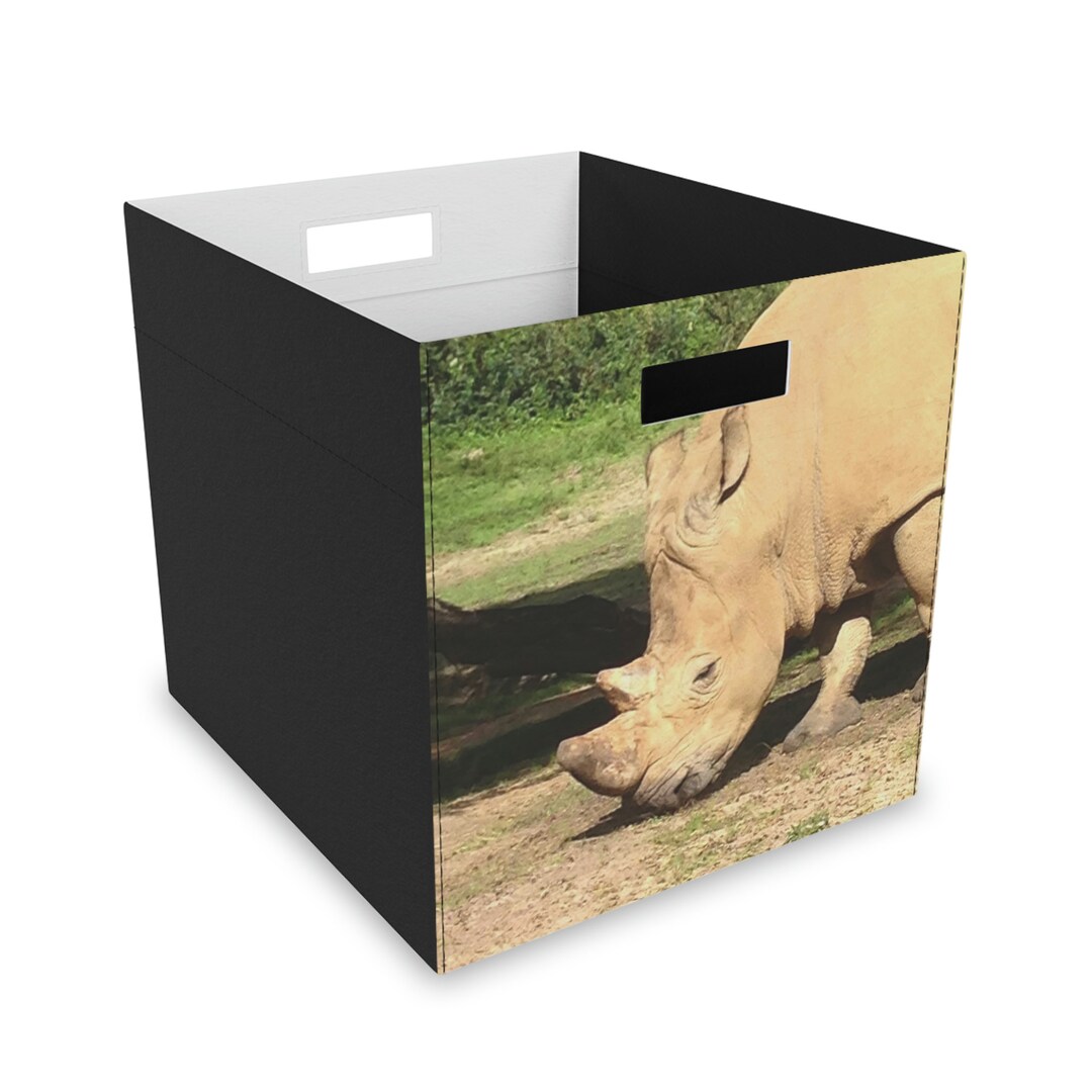 Rhino Felt Storage Box - Etsy