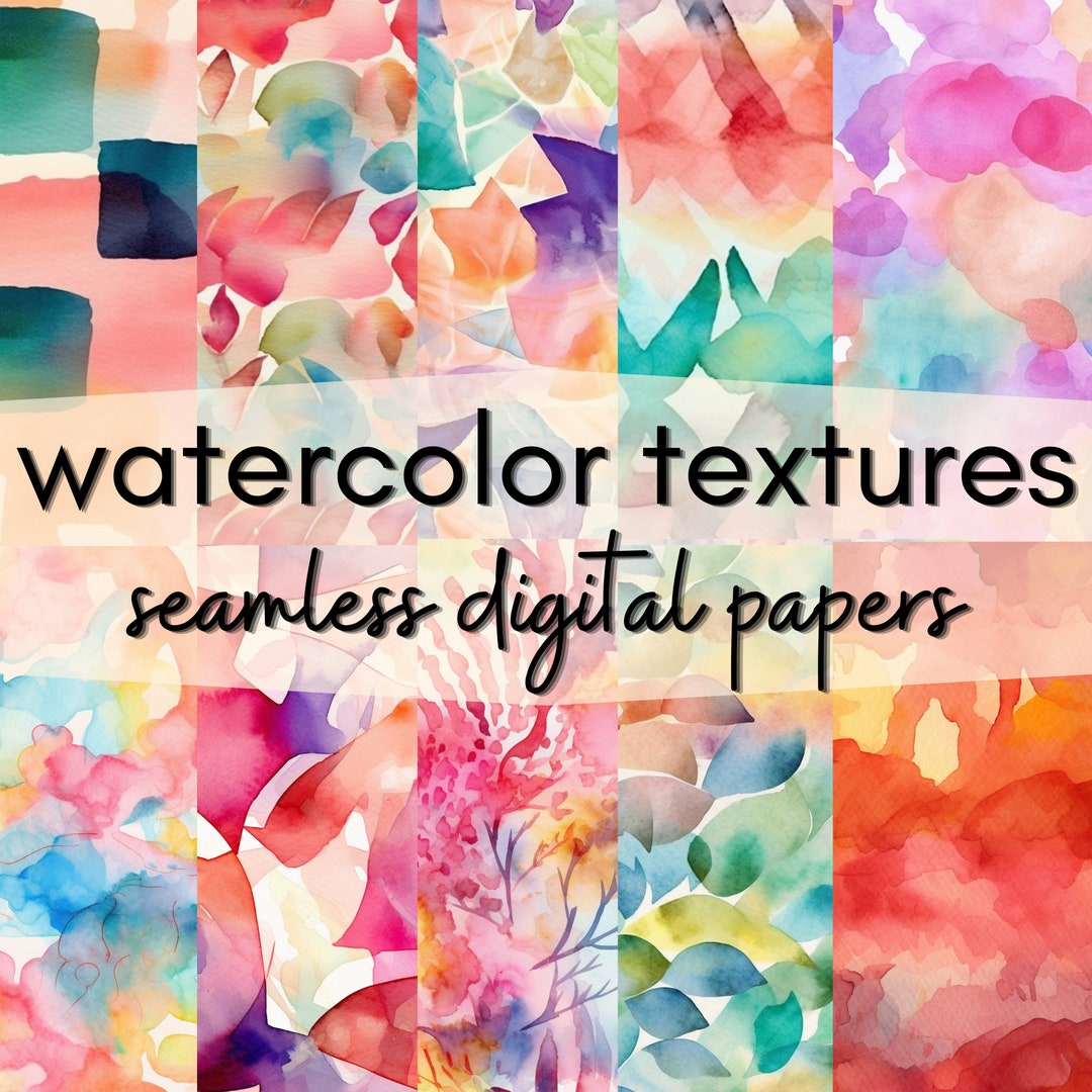 Watercolor Texture 10 Digital Watercolor Paper Textures for Seamless ...