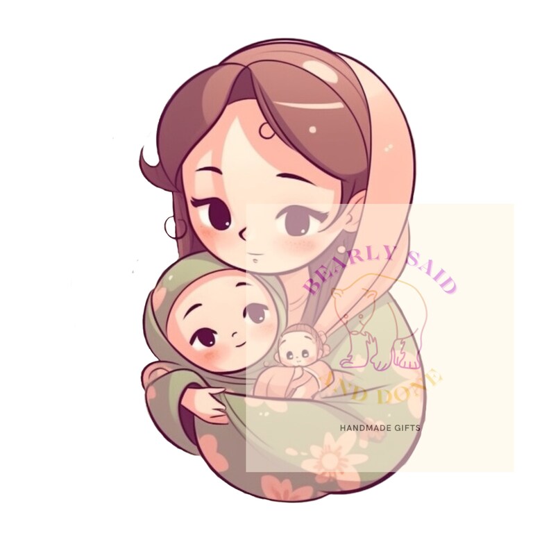 Mom and Baby Clipart 9 Chibi Clipart of Moms and Babies, Motherhood ...