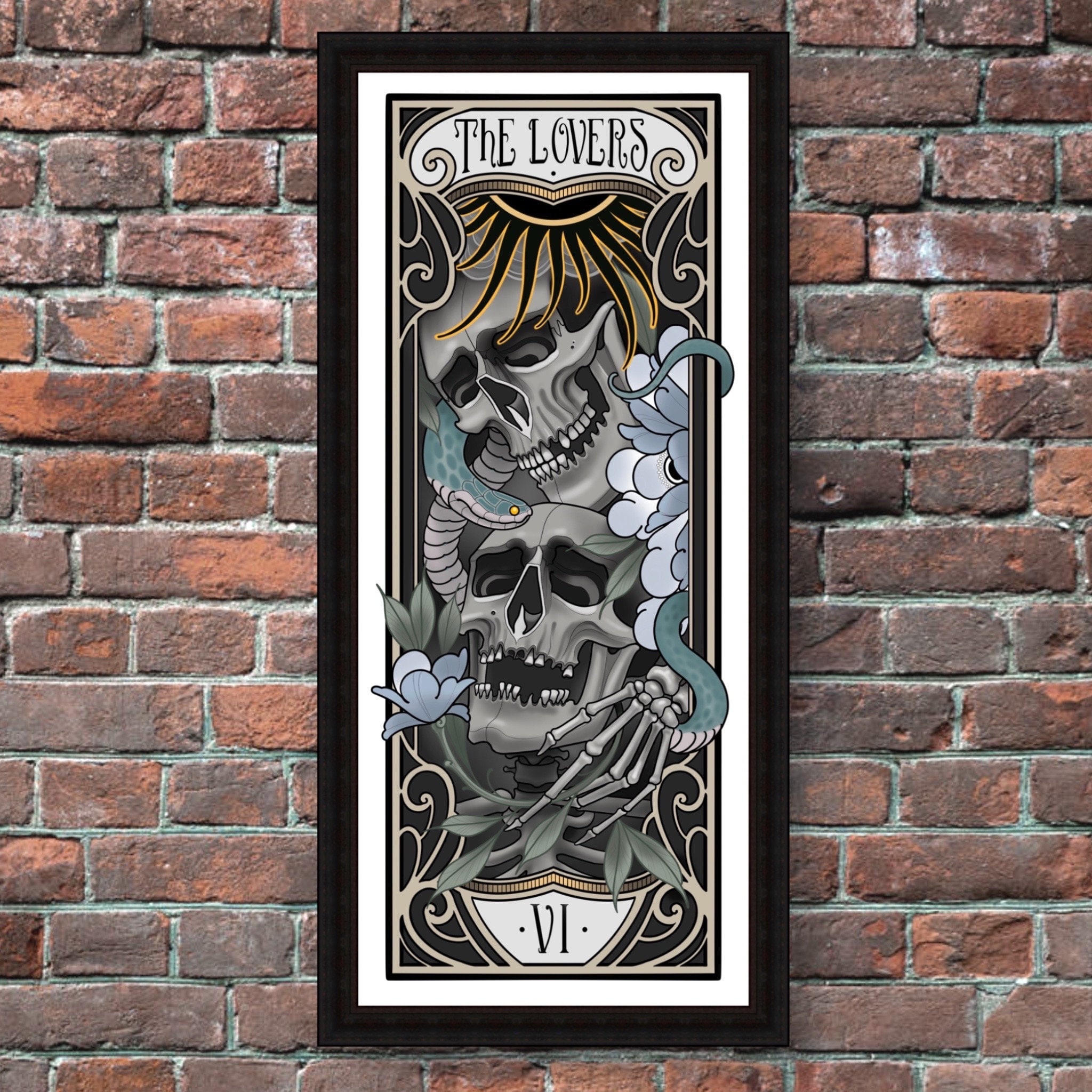 The Lovers Print - Etsy