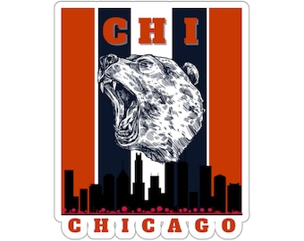 Da Bears Bumper Sticker Chicago Bears Auto Decal - Etsy
