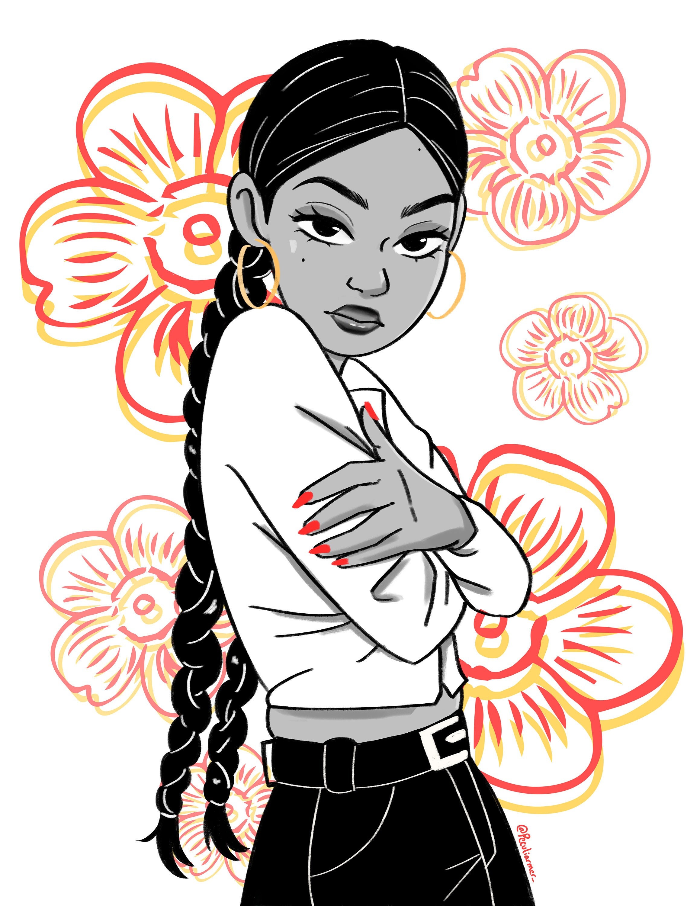 Chicana Girl Print - Etsy