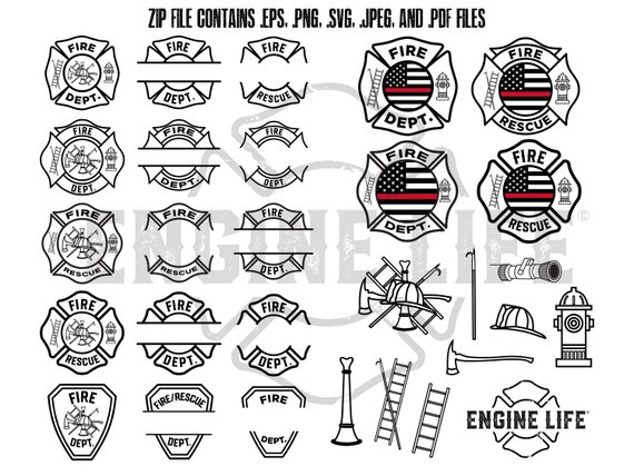 Fire Chief Maltese Cross Design