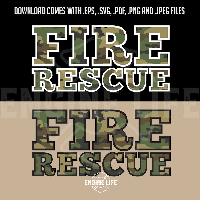 Fire Rescue Camo Download for Firefighters Military Camo Graphics for ...