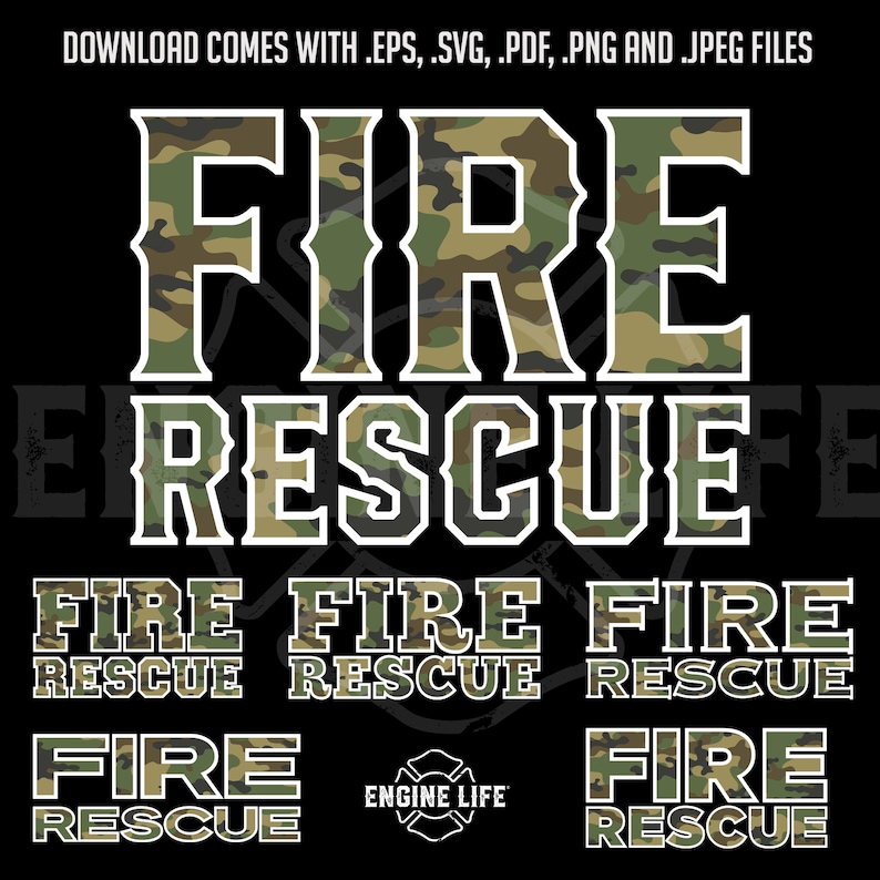 Fire Rescue Camo Download for Firefighters Military Camo Graphics for ...