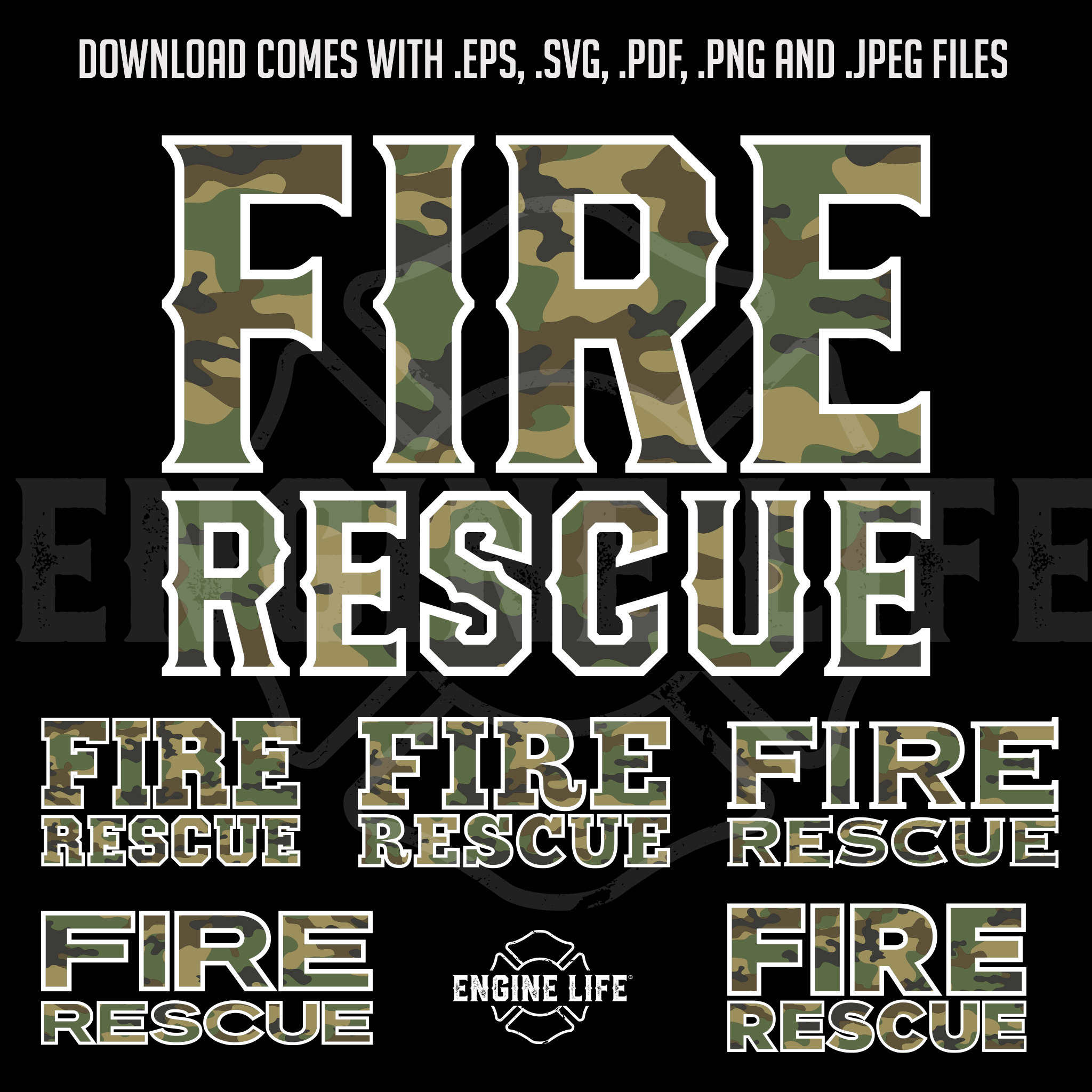 Fire Rescue Camo Download for Firefighters Military Camo Graphics for ...