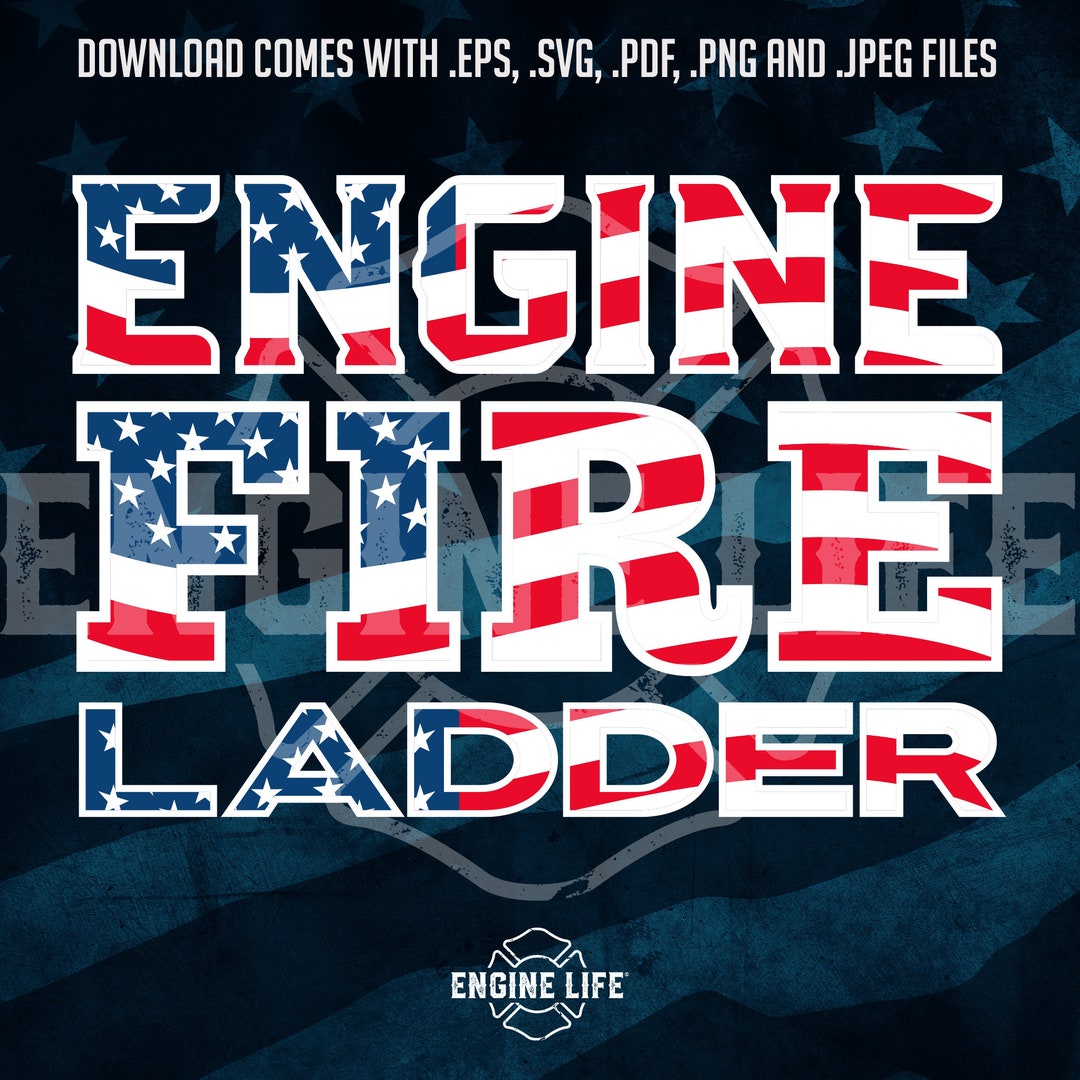 Firefighter USA Flag Graphic: Patriotic Design (digital Download) - Etsy