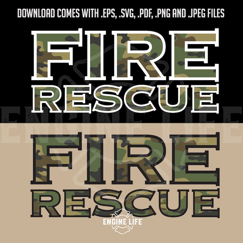 Fire Rescue Camo Download for Firefighters Military Camo Graphics for ...
