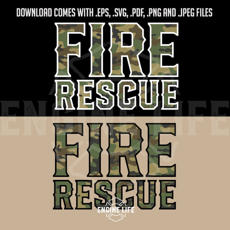 Fire Rescue Camo Download for Firefighters Military Camo Graphics for ...
