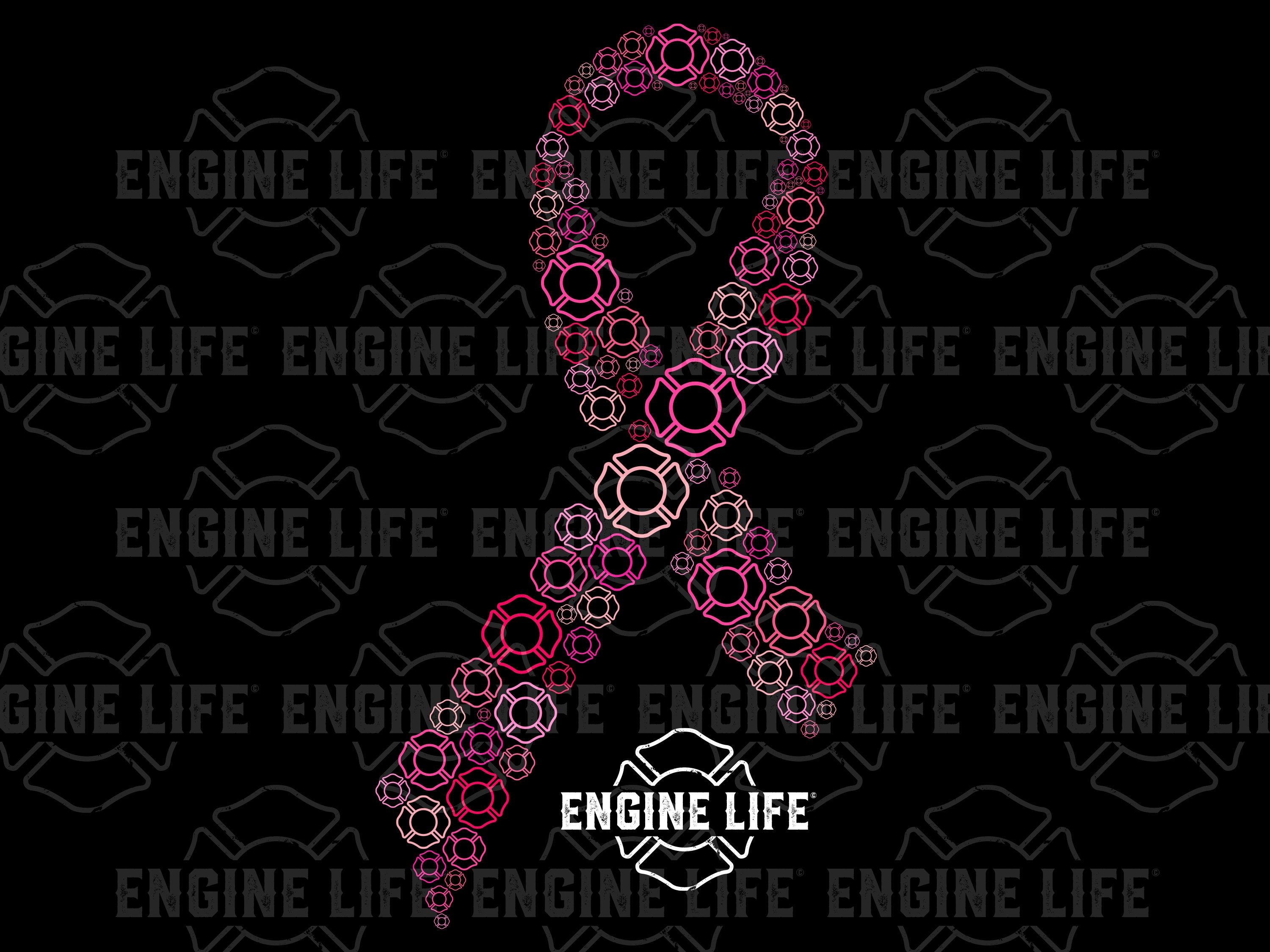 Firefighter Breast Cancer Awareness Ribbon: Maltese Cross SVG (digital ...