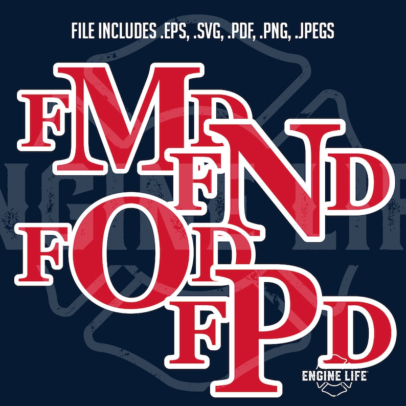 Firefighter Scramble Logos Alphabet, FD Monogram Designs (digital ...