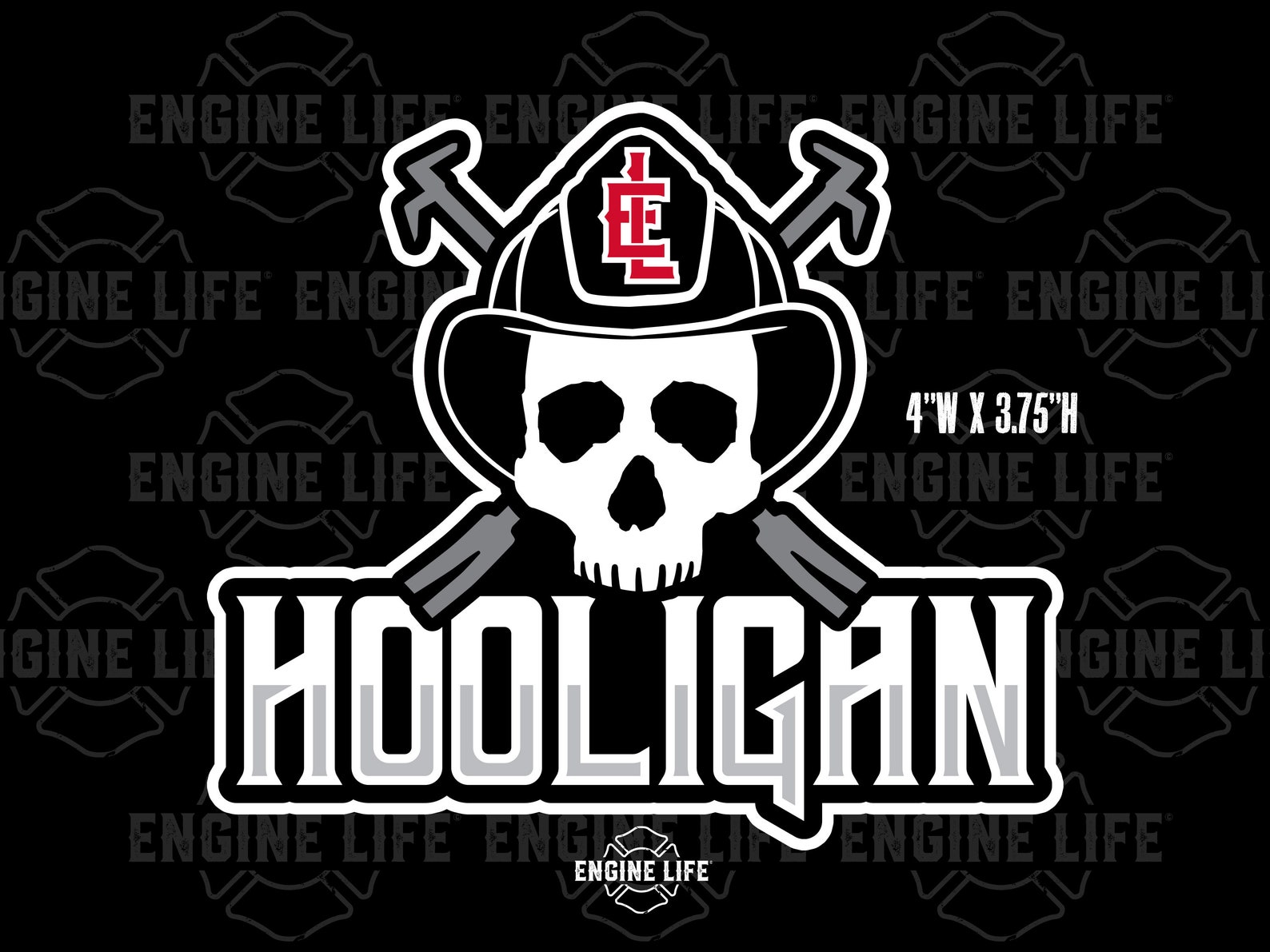 Hooligan Firefighter Sticker for Firefighters Slaps for Hooligans Skull Sticker - Etsy