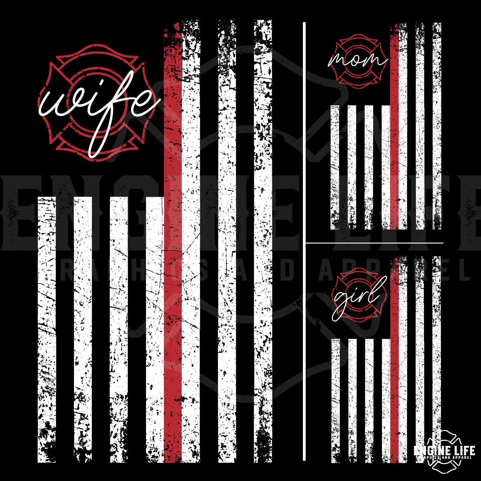 Thin Red Line Flag Download, SVG, PDF, JPEGS, Fire Department ...