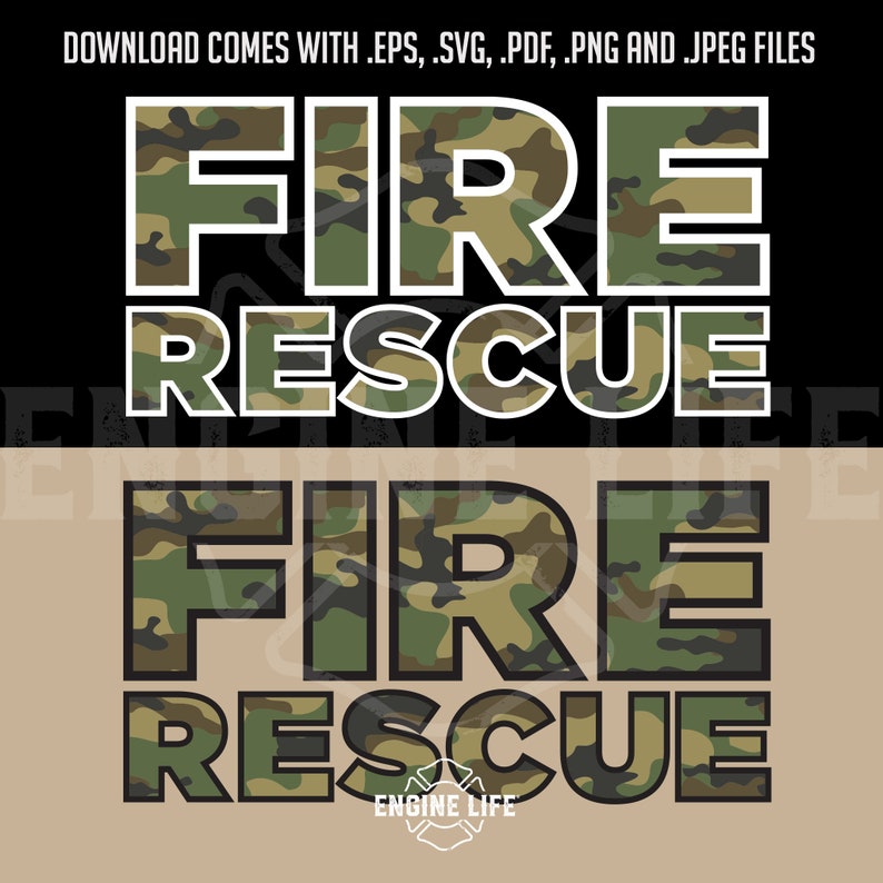 Fire Rescue Camo Download for Firefighters Military Camo Graphics for ...