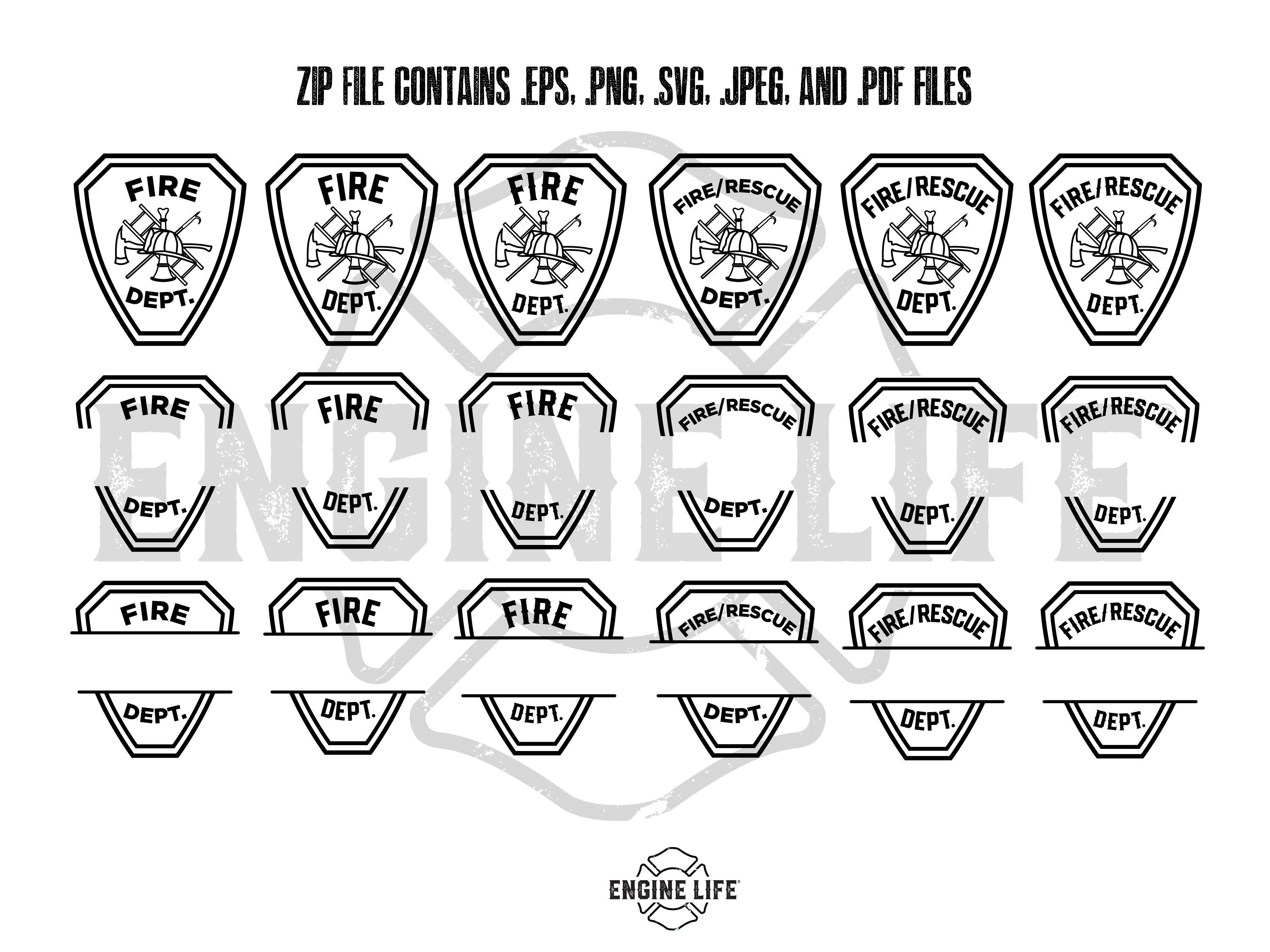 Firefighter Maltese Cross SVG PNG: Fire Department Emblem (digital ...