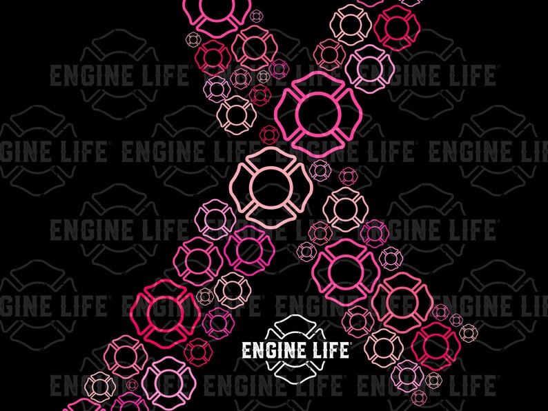 Firefighter Breast Cancer Awareness Ribbon: Maltese Cross SVG (digital ...