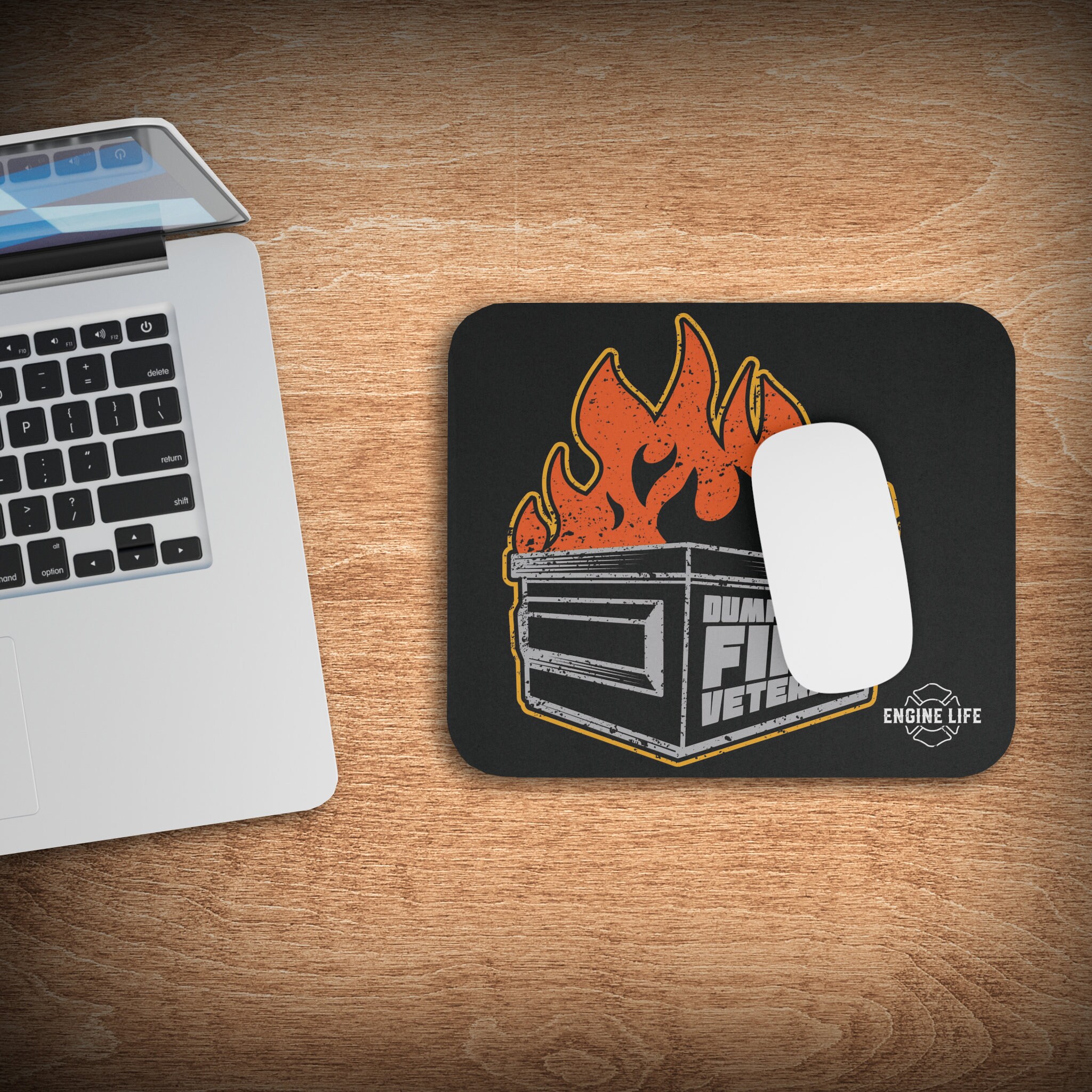 Dumpster Fire Veteran Mouse Pad, Firefighter Gift, Mouse Pad, Gift for ...