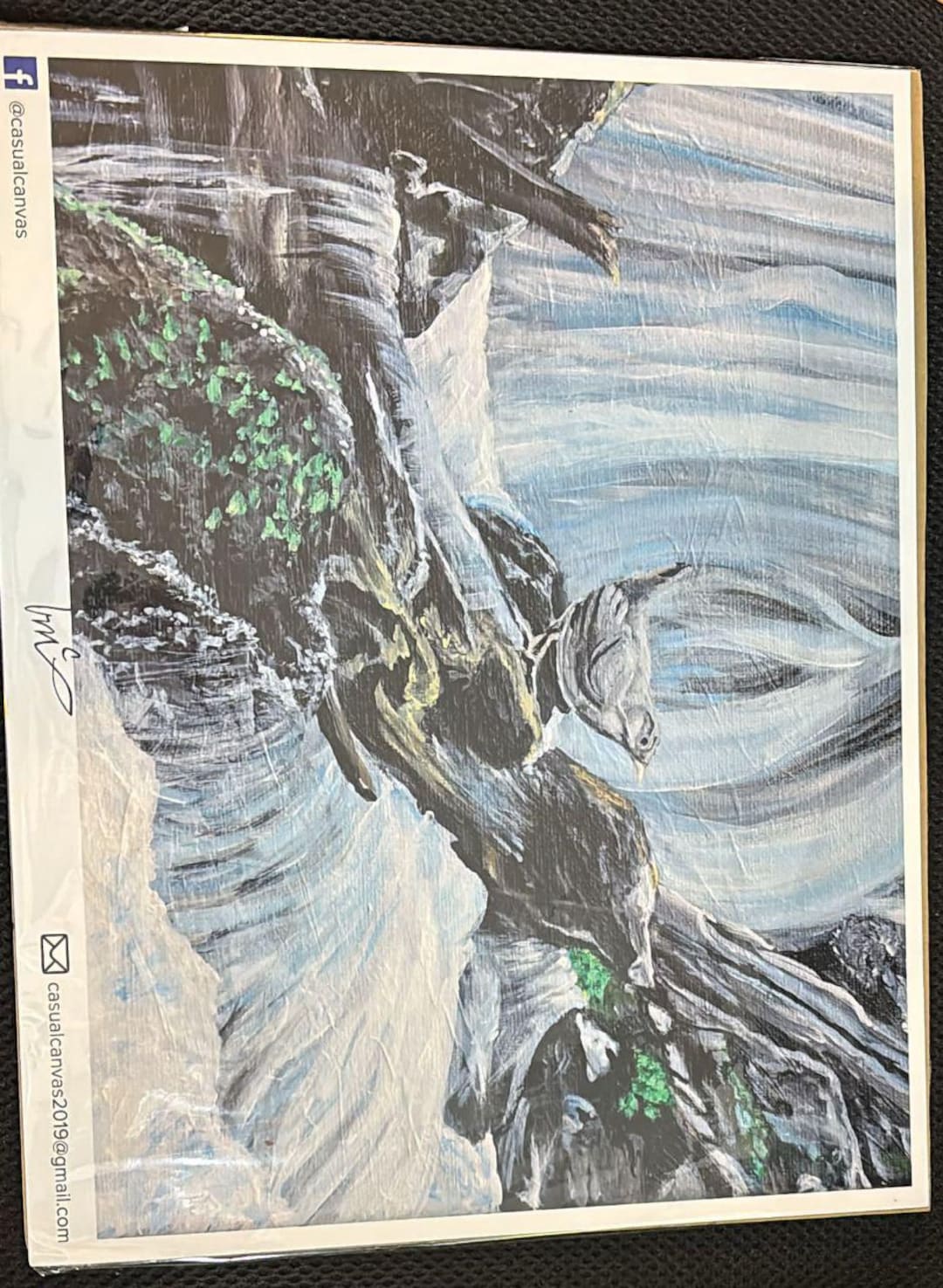 Pioneer Falls Original Drawing on Wood | Nature Waterfall Wall Art - Etsy