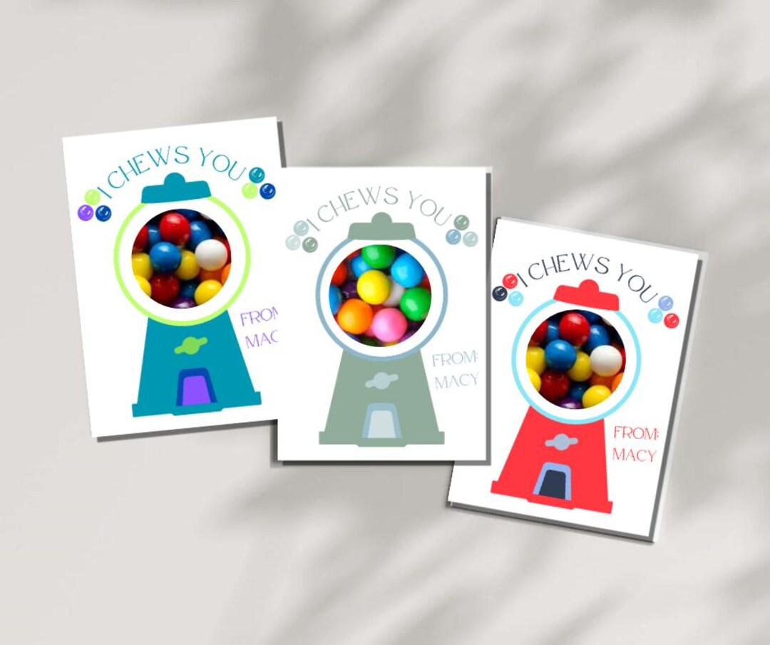 I Chews You Valentines Day Card Template - Etsy