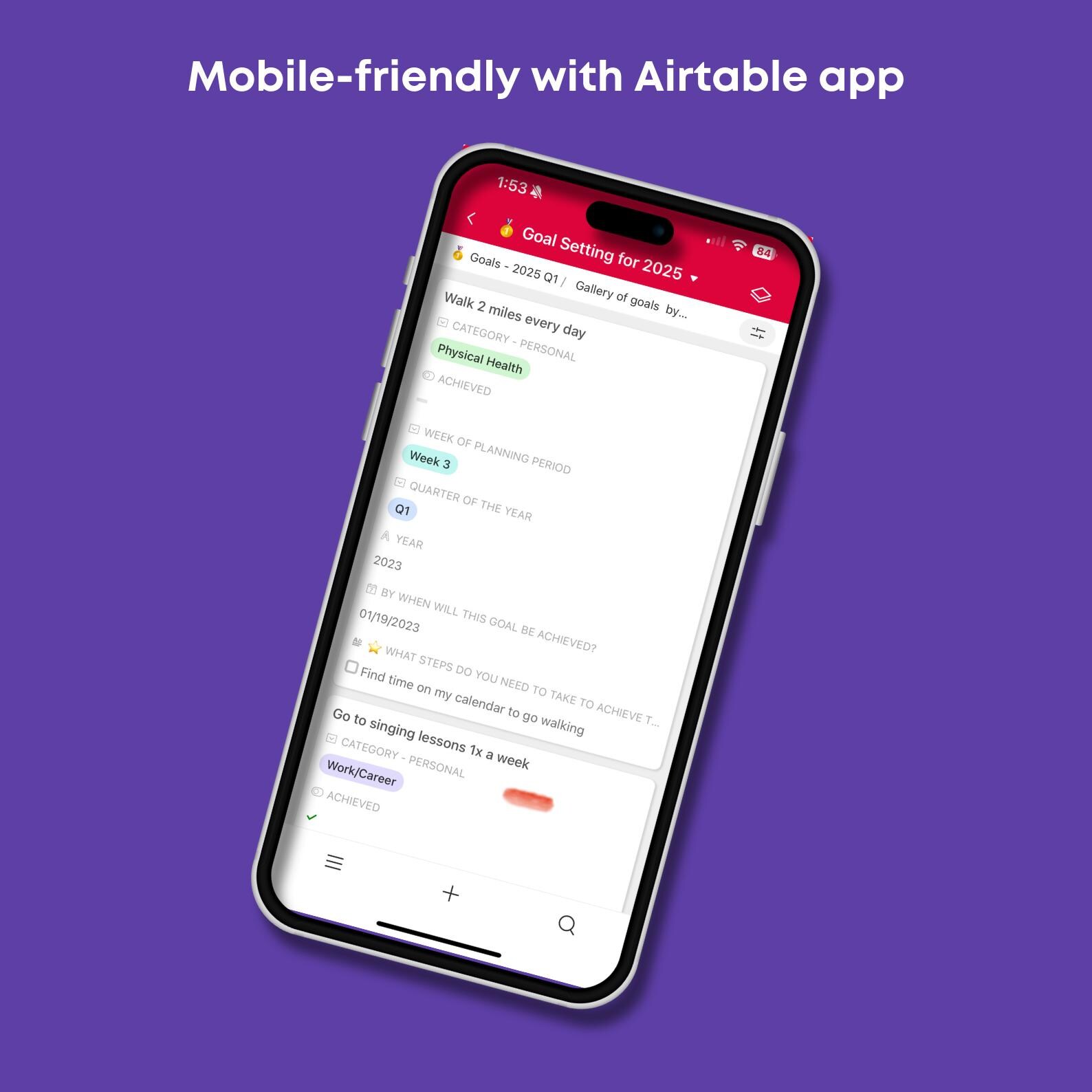 Airtable | Goal-setting Template - Etsy
