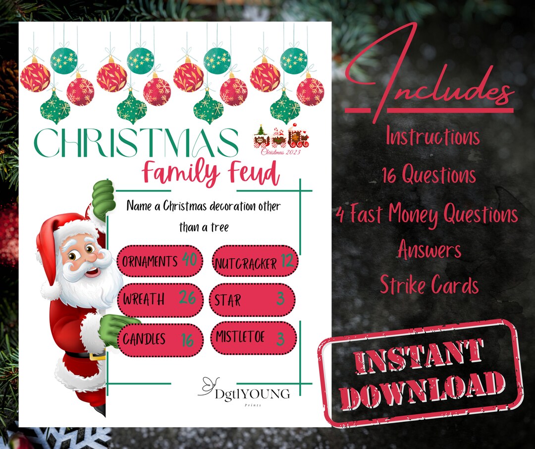 Christmas Family Feud | Fun Friendsmas Game | Printable Christmas Games ...