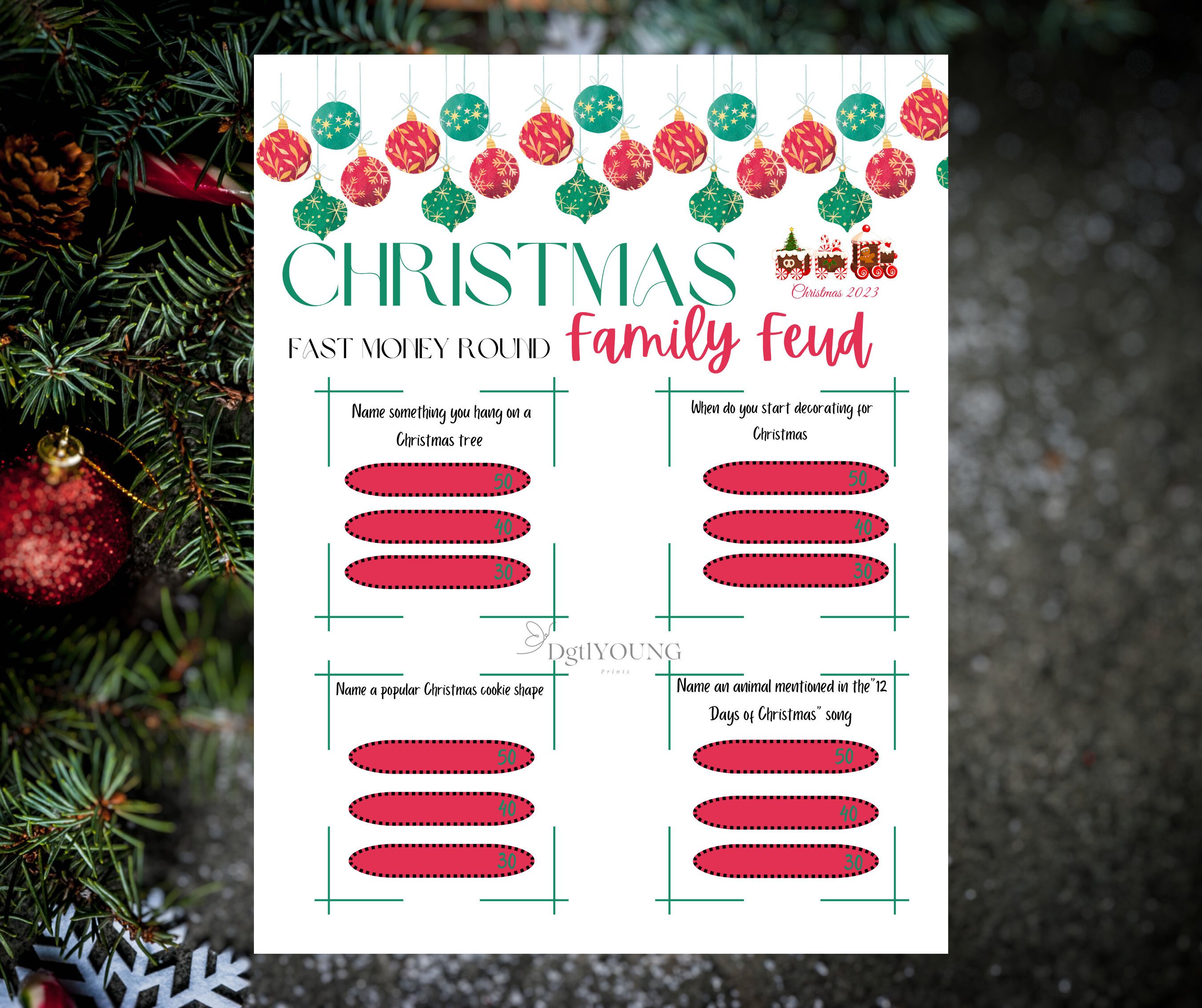 Christmas Family Feud | Fun Friendsmas Game | Printable Christmas Games ...