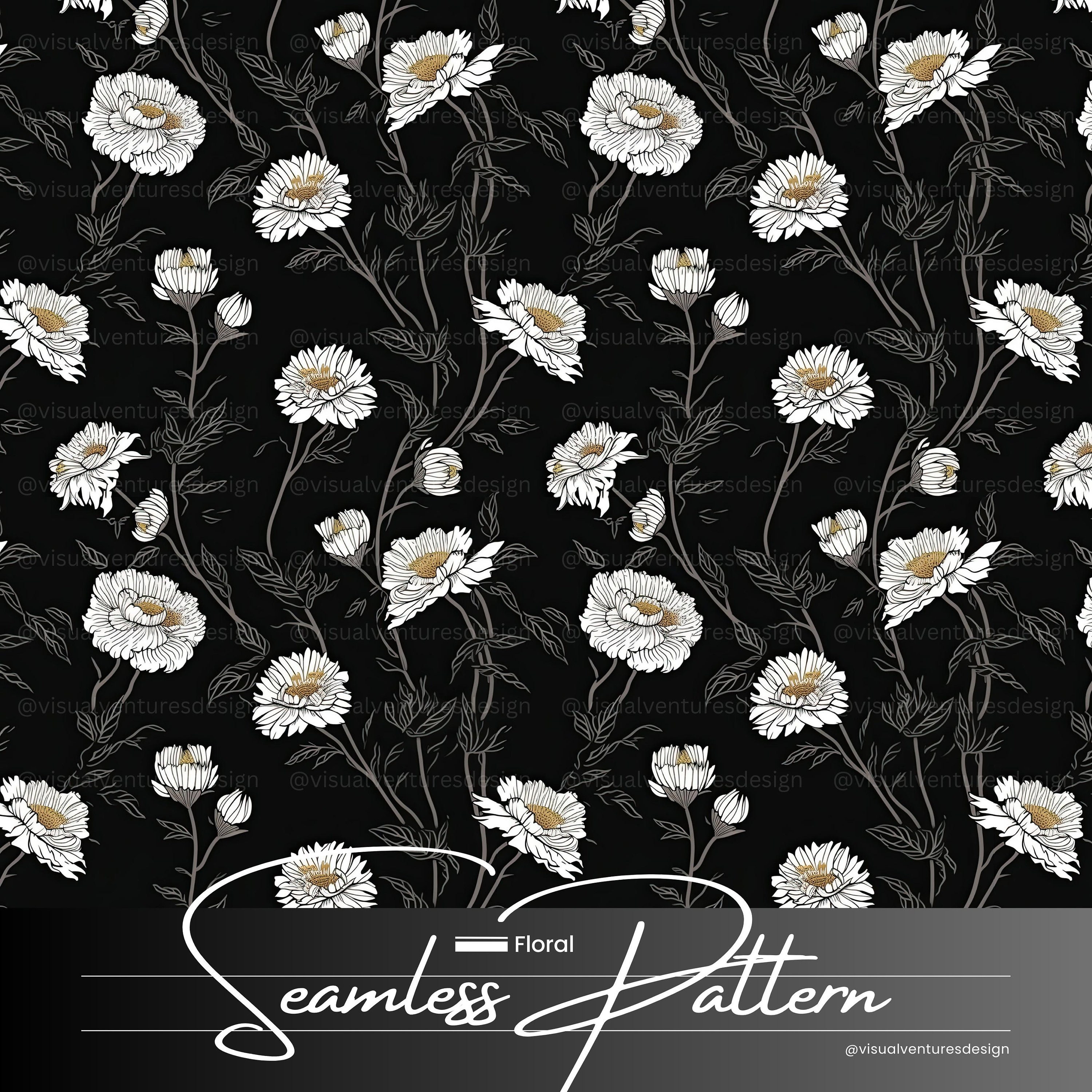 Vintage Floral Digital Paper Unique Flower Seamless Patterns Designs ...