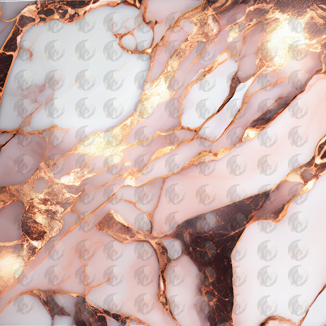 Rose Gold Marble Digital Paper Seamless Marble Digital - Etsy