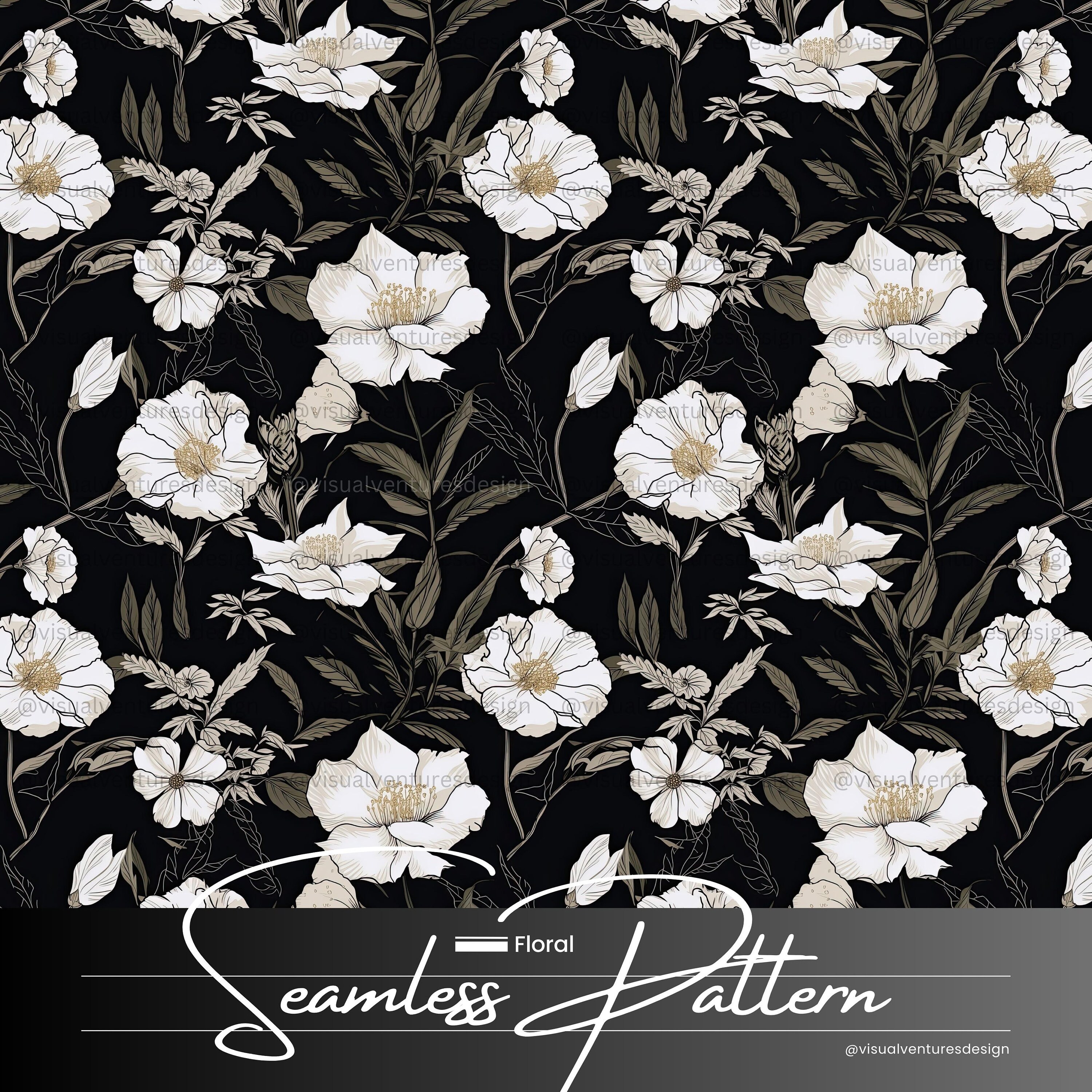 Vintage Floral Digital Paper Unique Flower Seamless Patterns Designs ...