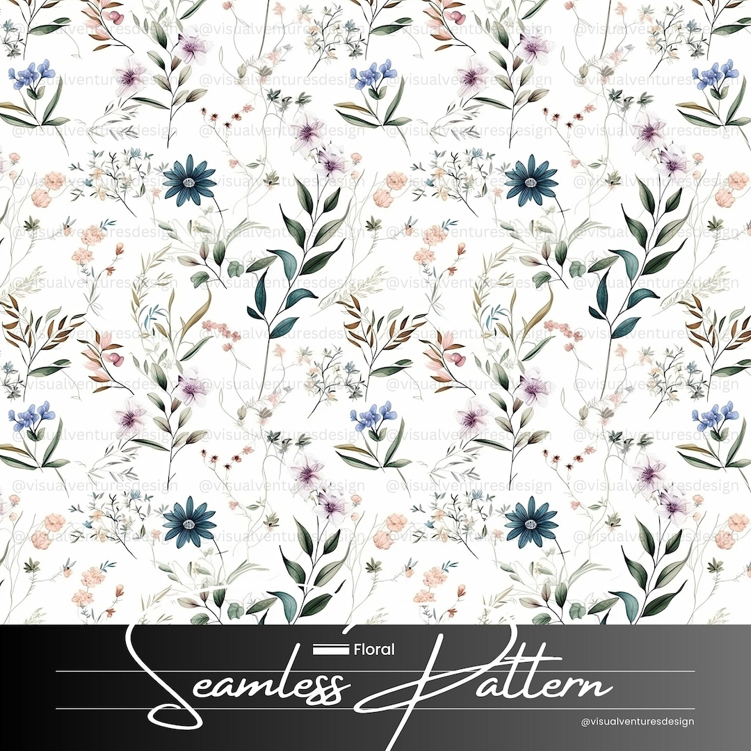 Wedding Flower Seamless Pattern - Floral Patterns for Fabric DIY ...