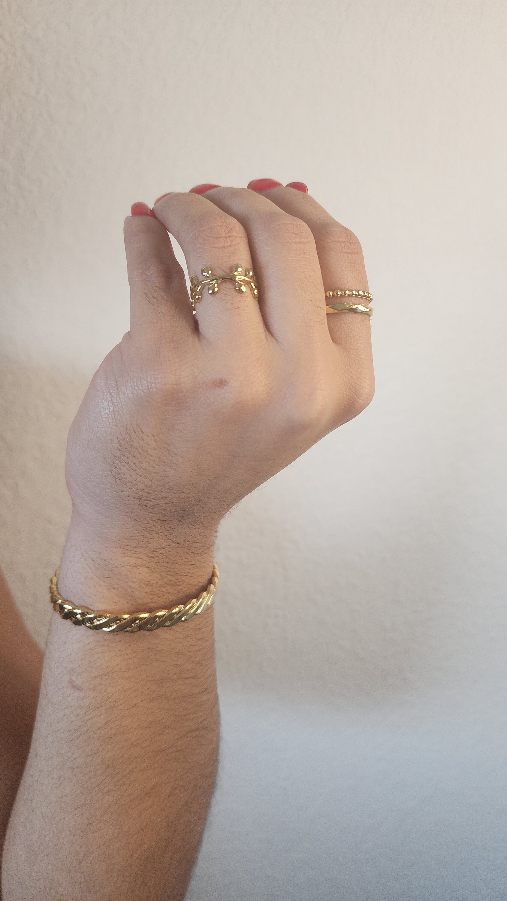 Dainty Ring - Tangled Ring - 18k Stainless Steel Ring - Adjustable Ring ...