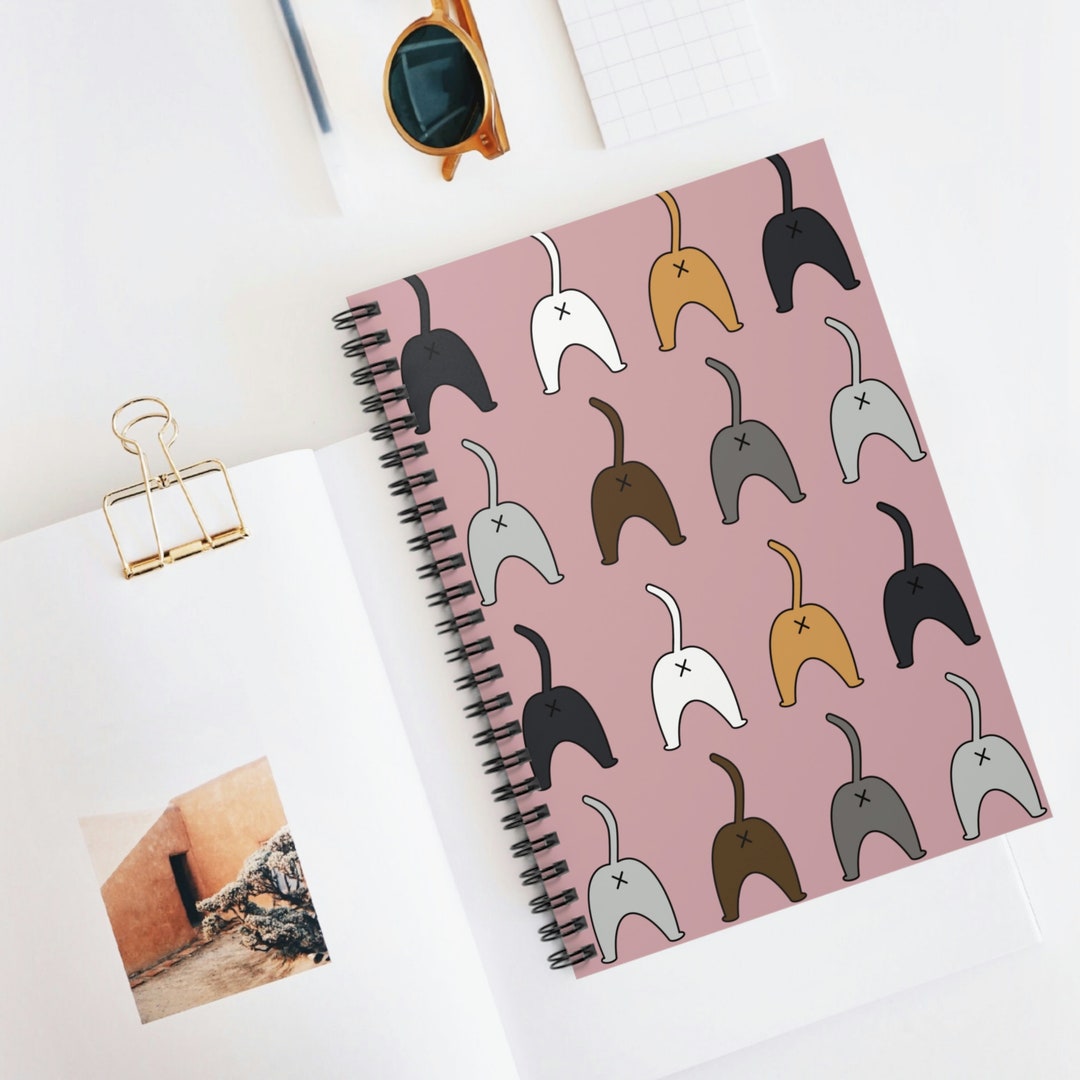 Cat Butt Notebook Cute Cat Journal Funny Notebook Funny Cat - Etsy