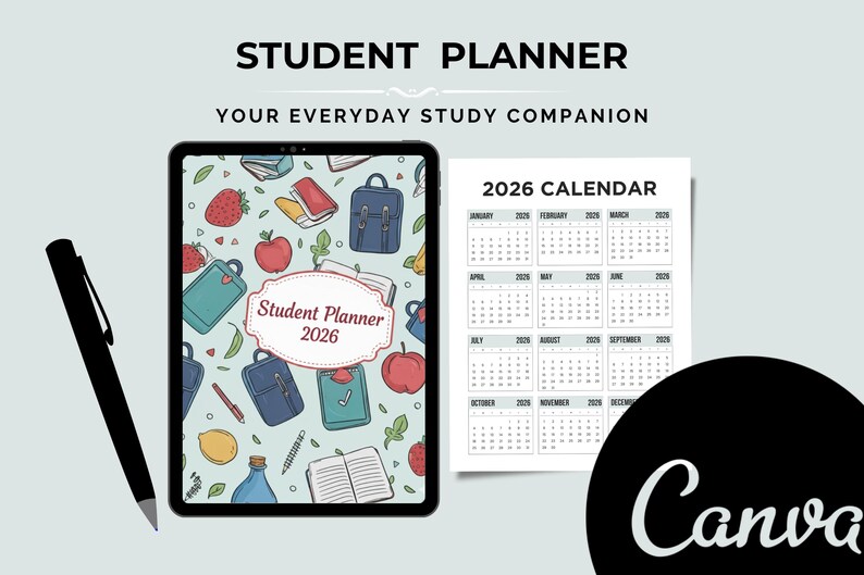 Student Planner Printable | Daily, Weekly, Monthly | Homework Tracker ...