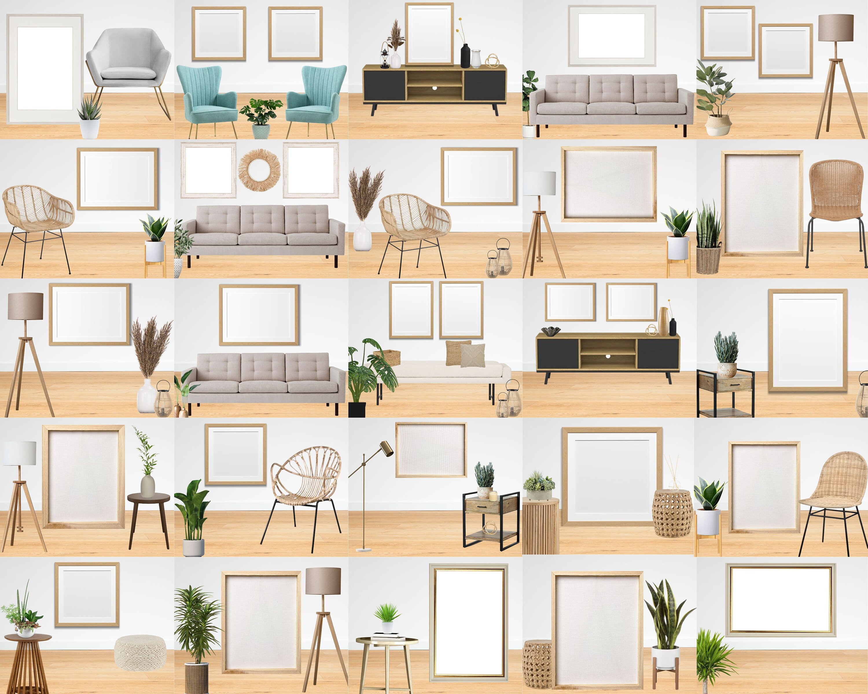 50 Frame Mockups Frame Mock up Bundle Modern Mock up Photograph Styled ...