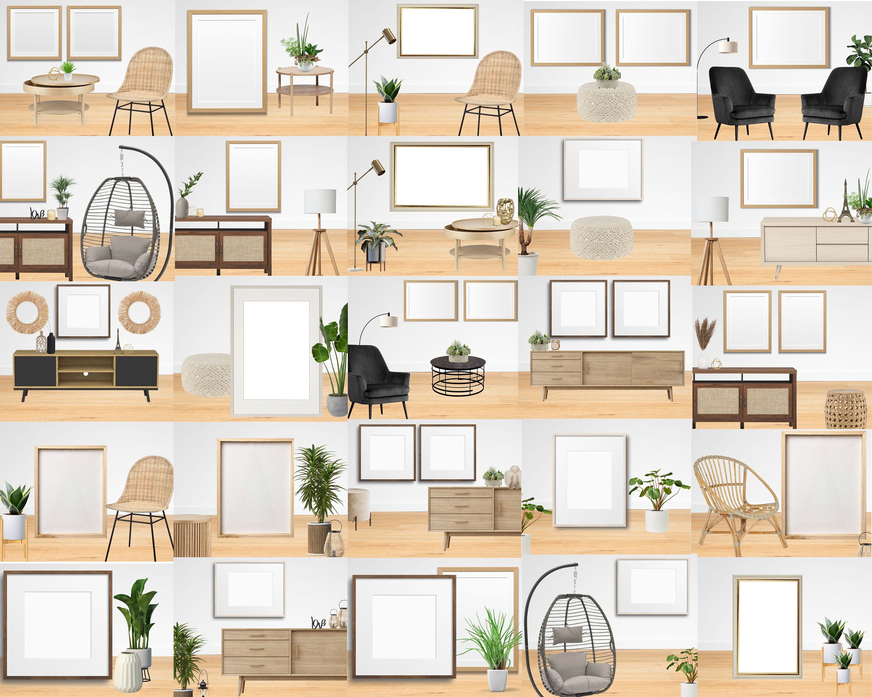 50 Frame Mockups Frame Mock up Bundle Modern Mock up Photograph Styled ...