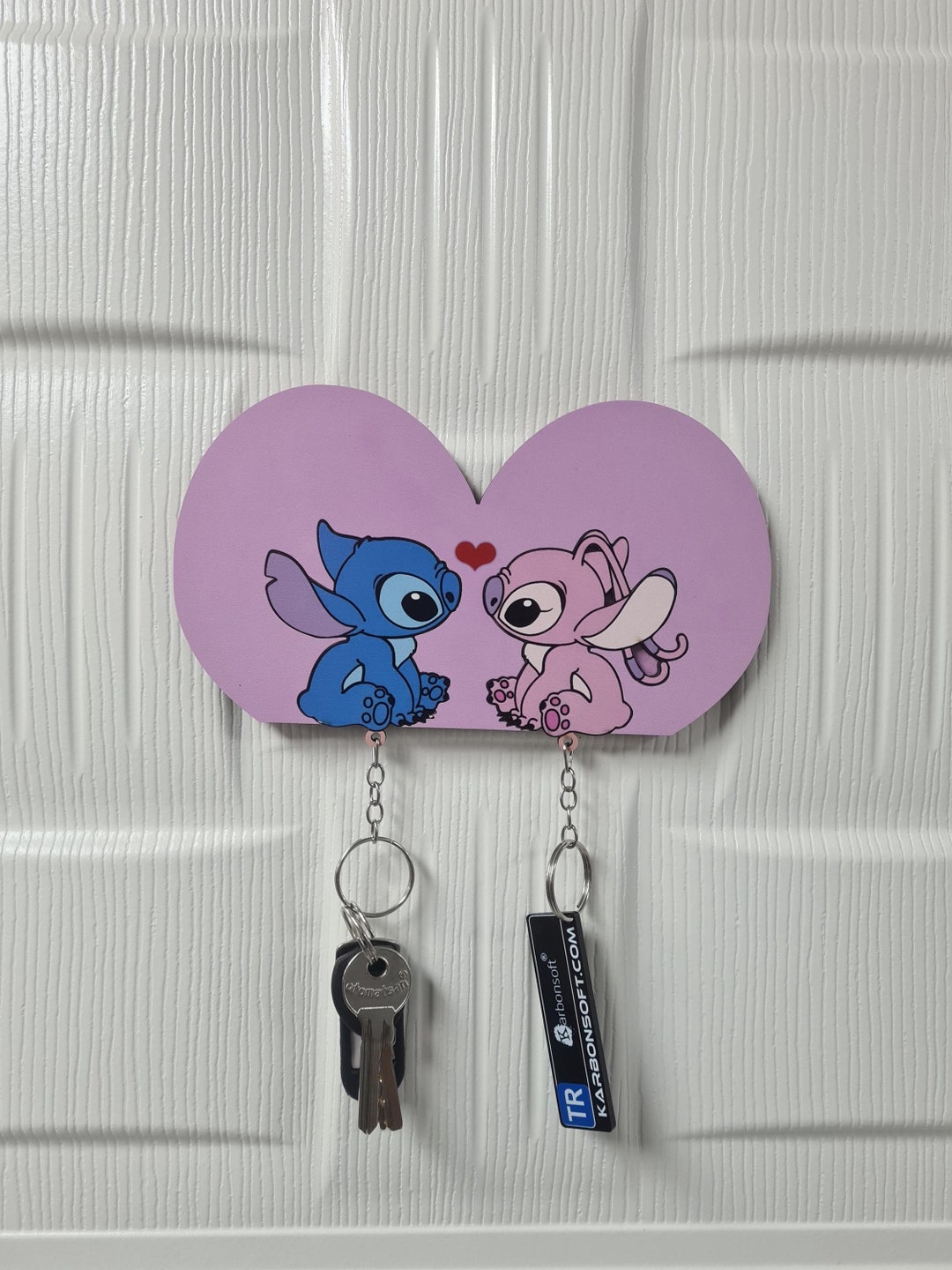 Stitch Keychain and Hanger Custom Stitch Family Key Hanger Key Rack ...