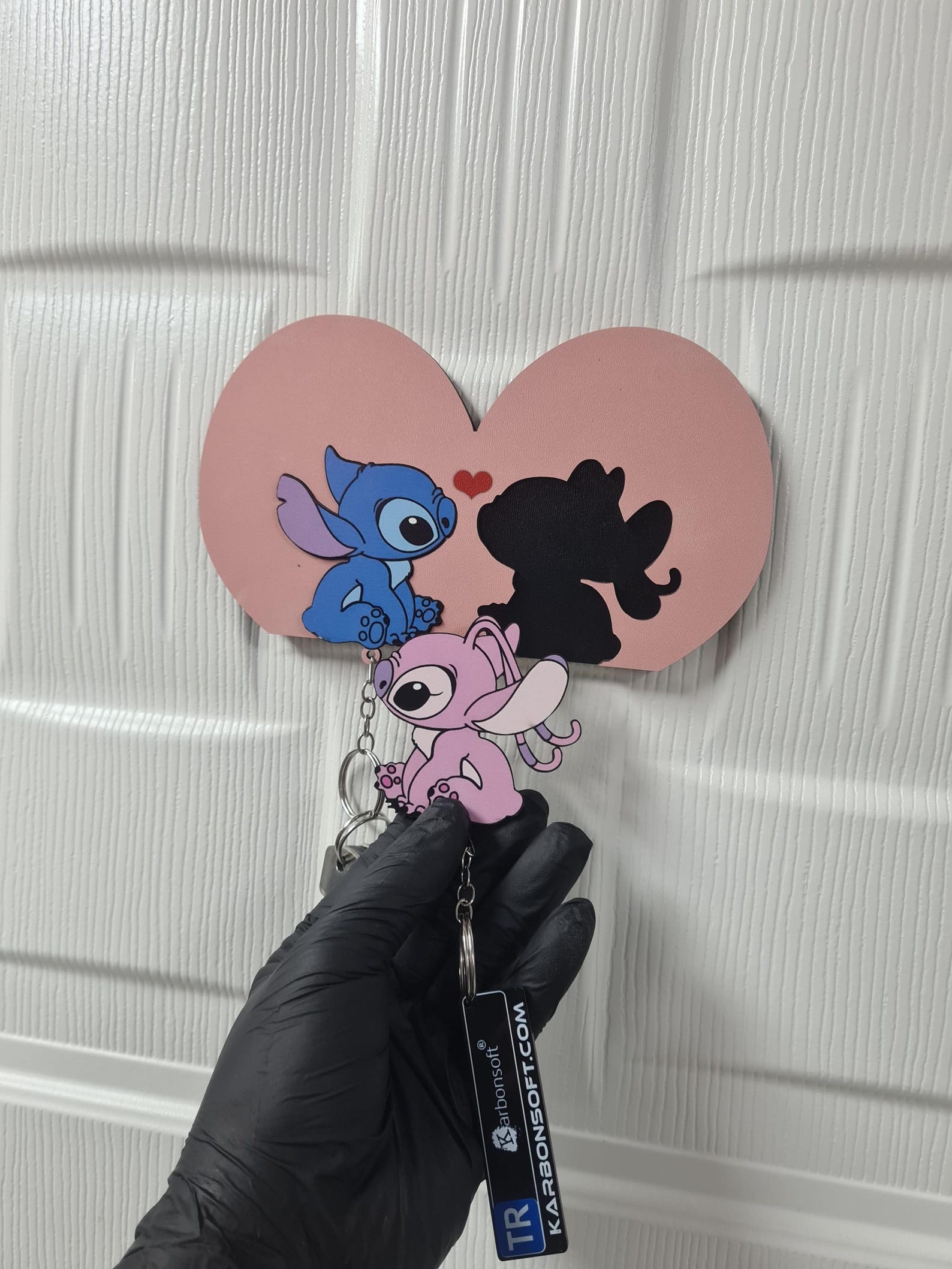 Stitch Keychain and Hanger Custom Stitch Family Key Hanger Key Rack ...