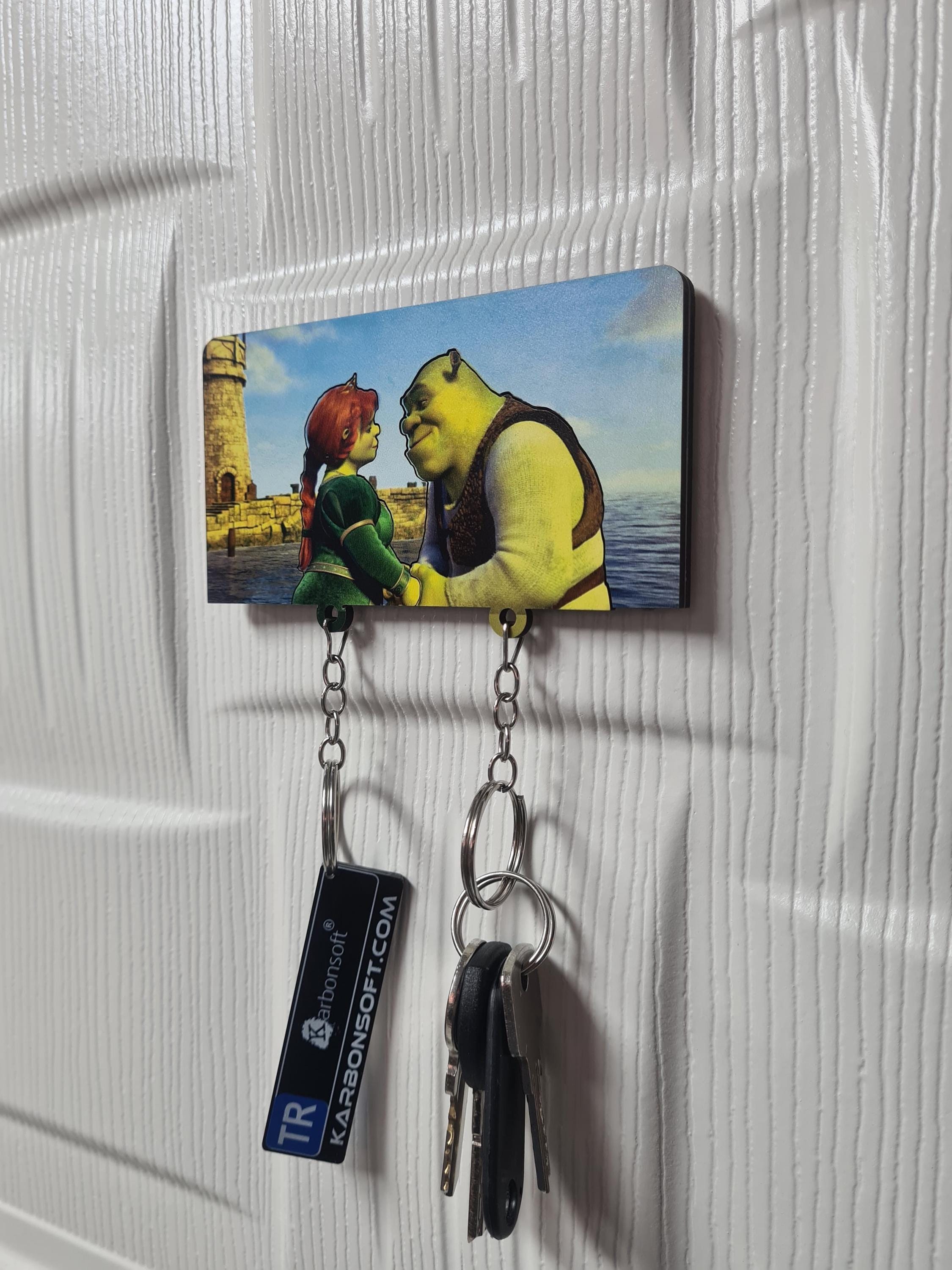 Shrek Ve Fiona Keychain and Hanger Custom Shrek Ve Fiona Family Key ...